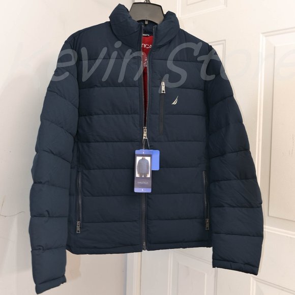 Nautica | Jackets & Coats | Blue Nautica Mens Quilted Puffer Jacket ...